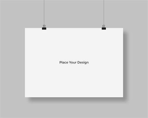 Premium Psd Landscape White Paper Mockup