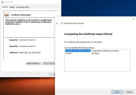Downloading And Installing A Root Certificate From The User Portal
