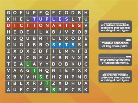 Chapter 4 Data Structures Overview Wordsearch
