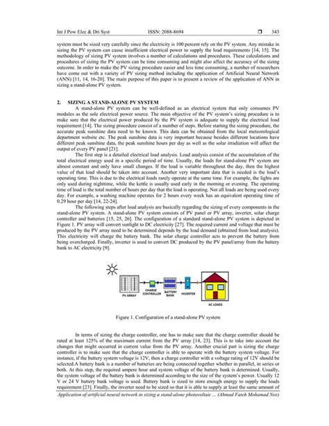 Application Of Artificial Neural Network In Sizing A Stand Alone Photovoltaic System A Review Pdf