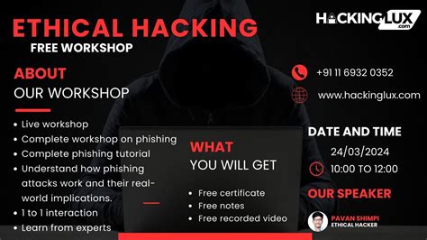 Free Ethical Hacking Workshop Social Media Phishing HackingLux