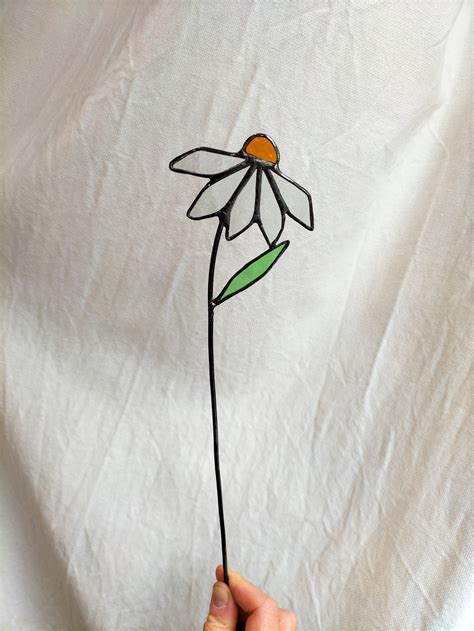 Stained Glass Daisy Stem Etsy