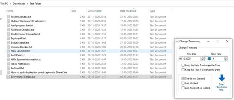 Guidereview Set The Created Modified Date And Time Properties For Files And Folders With