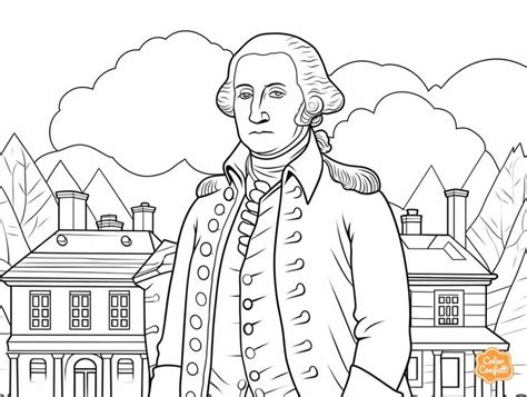 George Washington Coloring Page For Adults Free Printable In 2025