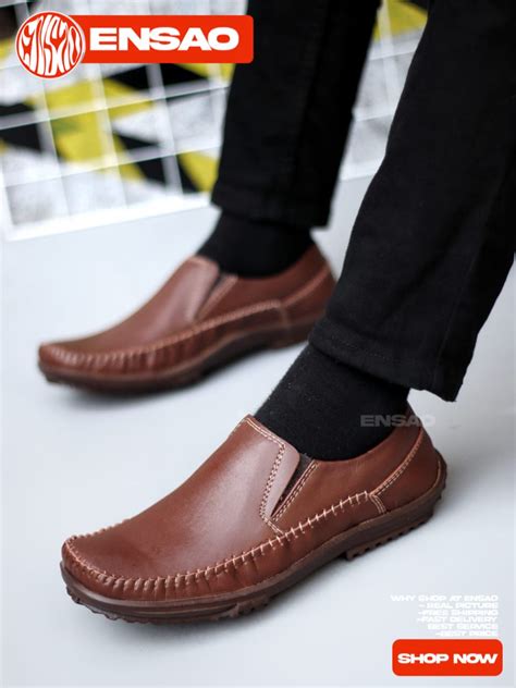 Jual Sepatu Formal Pria Slop Pantofel Kerja Hitam Pria Shopee Indonesia