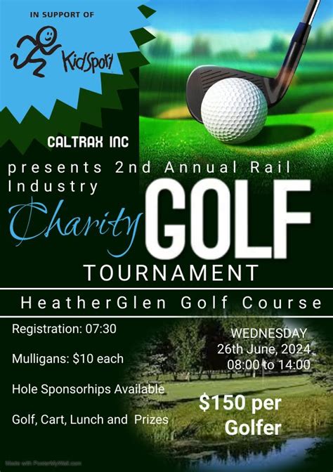 It Is With Great Excitement To Announce The Caltrax 2nd Annual Rail Industry Golf Tournament