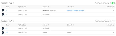 Ios Testfight Beta Testing For Internal Testers Build State Is