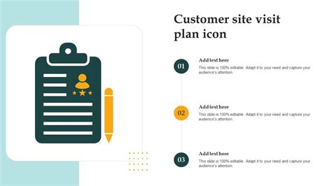 Customer Site Visit Plan Icon Ppt Sample