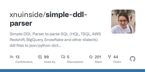 Github Xnuinsidesimple Ddl Parser Simple Ddl Parser To Parse Sql