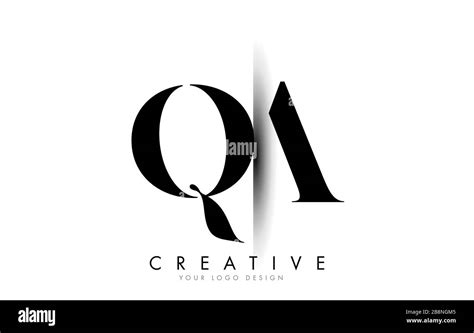 QA Q A Letter Logo Design With Creative Shadow Cut Vector Illustration Design Stock Vector Image