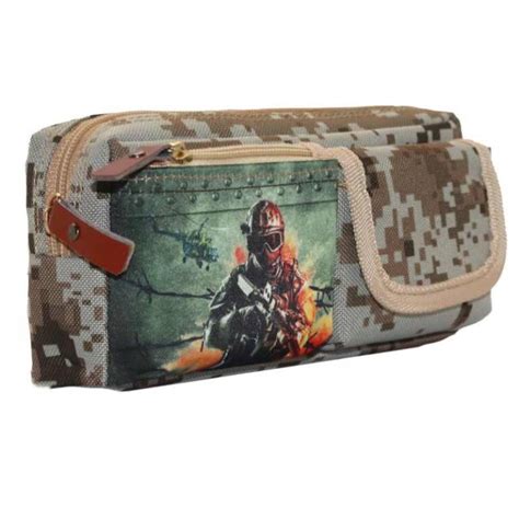 خرید جامدادی پسرانه طرح ارتشی سه زیپ سویل کد 3047