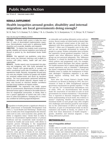 Pdf Health Inequities Around Gender Disability And Internal