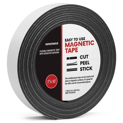 Flexible Magnetic Tape 1inx10ft Roll Minomag