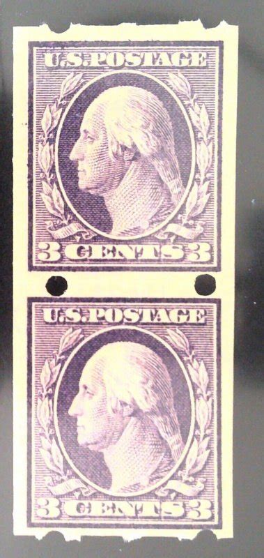 Scott 345 3c Deep Violet Washington Brinkerhoff Type Iib Hr Og Pair United States