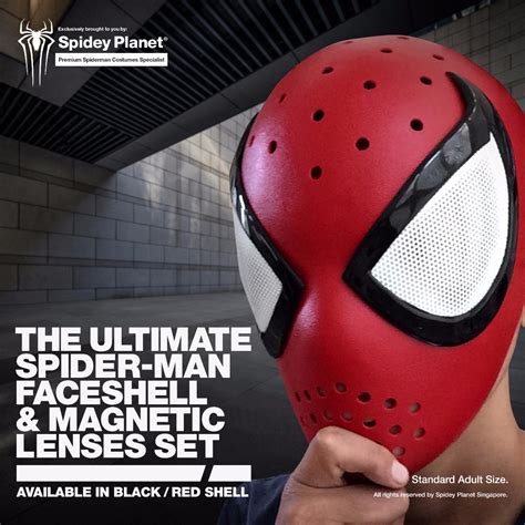 The Ultimate Spider Man Faceshell And Magnetic Lenses Set Mens Fashion