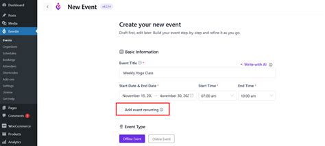 How To Create Recurring Event In Eventin Documentation For Plugins