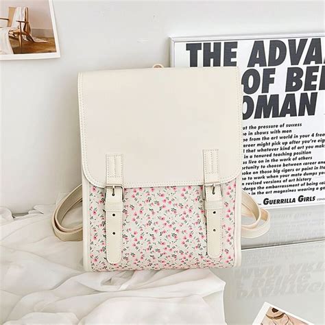 Pongl Womens Cute Flower Backpack Fashion Back Pack For Girls Luxury Korean Style Rucksack