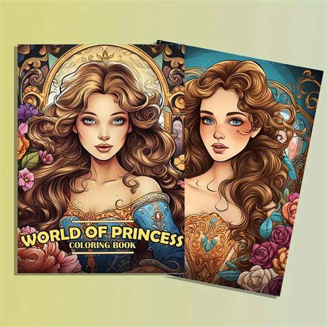 Книга За Оцветяване На Фигури World Of Princess 40 За Възрастни Скетчбук За Изкуствотерапия За