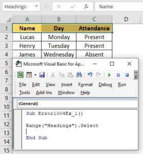 VBA 1004 Error Definition Top 6 Run Time Errors With Solutions