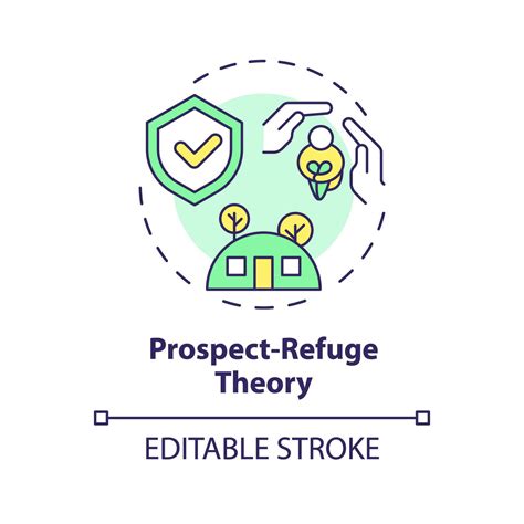 2d Editable Multicolor Prospect Refuge Theory Icon Simple Isolated