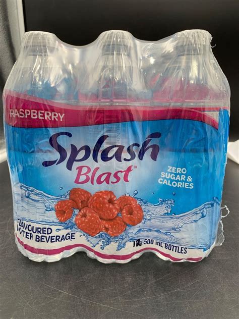 Splash Blast Raspberry Flavored Water Beverage 12 X 500ml