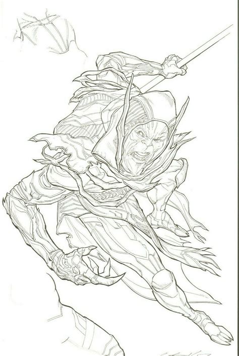 Corvus Glaive Original Art Steve Kurth Infinity War Destiny Arrives End