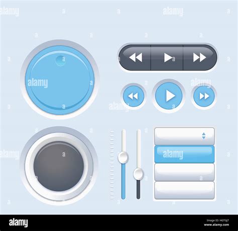 Various UI Buttons Stock Photo Alamy