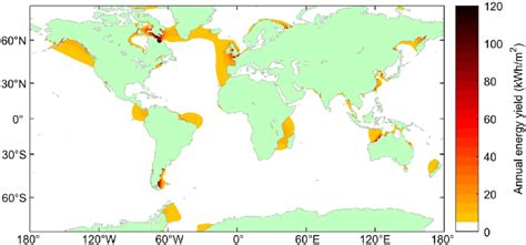 Global Distribution Of The Tidal Range Resource Calculated Using Five Download Scientific