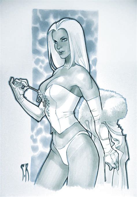 Rule 34 1girls Clothed Emma Frost Marvel Marvel Comics Medium Hair Stephane Roux Straight Hair