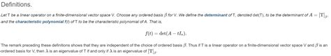 solved let t be a linear operator on a finite dimensional