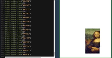 Python Teknősgrafika Mona Lisa Kasza Zsolt Honlapja