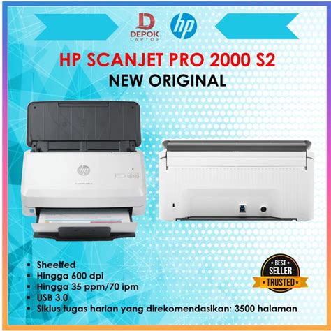 Jual Hp Scanjet Pro 2000 S2 Sheet Feed Scanner New Original Shopee