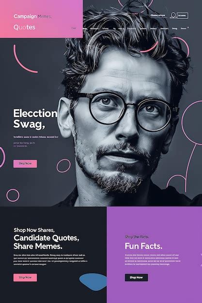 Playful Layout Web With Asymmetrical Design Effect Lively We Inspired Political Web Layout Idea