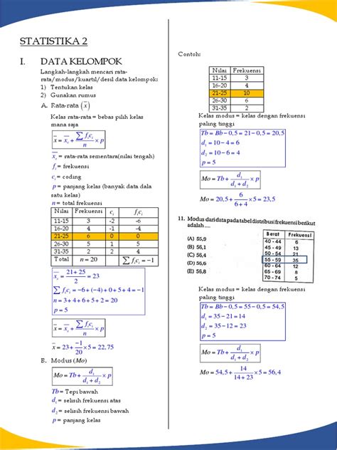 Statistika Data Kelompok Pdf