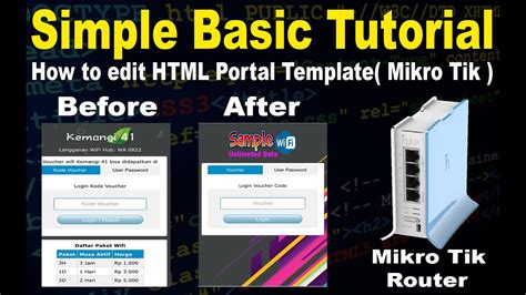 Basic Tutorial How To Edit Html Portal Sa Mikrotik Router Tagalog Tutorials Youtube