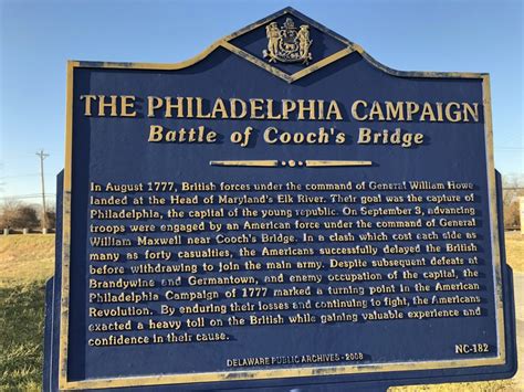Battlefield Visits Revolutionary War Edition Coochs Bridge No Vice