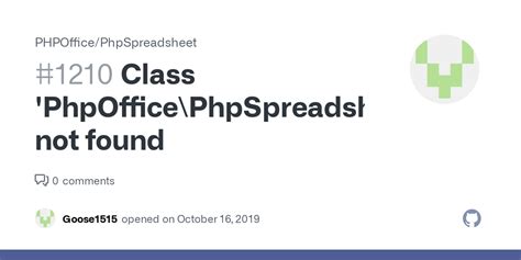 Class Phpofficephpspreadsheetiofactory Not Found · Issue 1210 · Phpofficephpspreadsheet