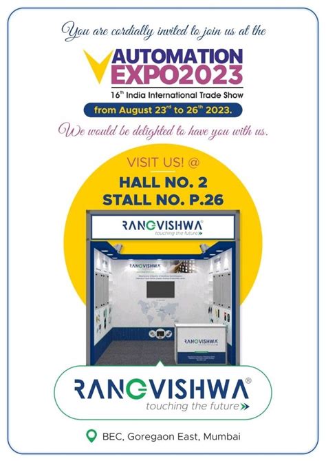 Rangvishwa Membrane Keypads On Linkedin 🤖🏭 Join Us At Automation Expo