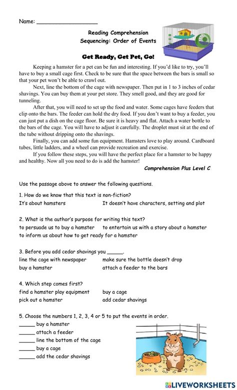 Sequencing Order Of Events Worksheet Artofit