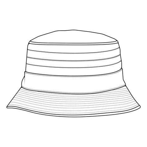 Premium Vector Bucket Hat Outline Drawing Vector Bucket Hat In A Sketch Style Trainers