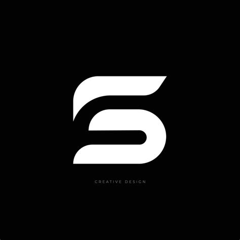 Sf Negative Space Letter Branding 55702076 Vector Art At Vecteezy