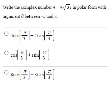 Solved Write the complex number 4-432i ﻿in polar form | Chegg.com