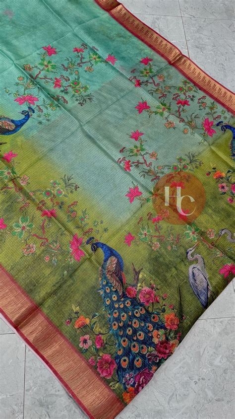 Peacock Digital Printed Kota Saree The Horizon Collections