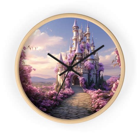 Castle Wall Clock Pink Castle Clock Pink Castle Wall Clock Pink Clock