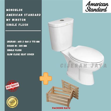 jual kloset duduk american standard my winston single flush monoblok