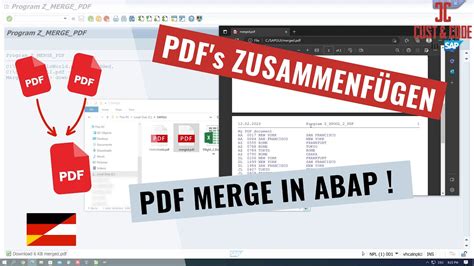 Pdf Dokumente Zusammenfügen Pdf Merge In Abap Deutsch Youtube