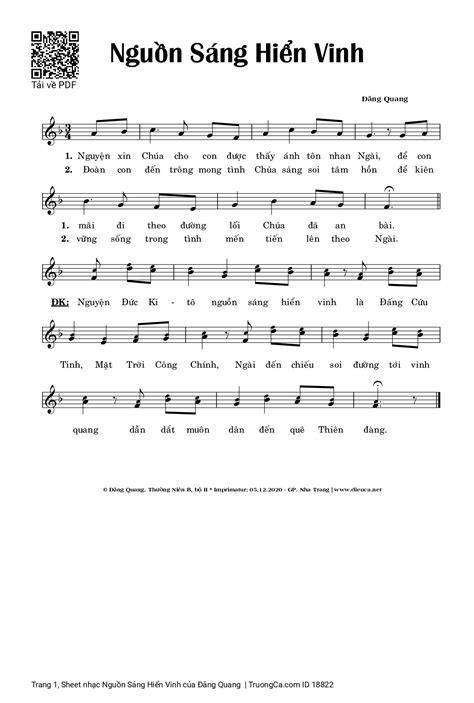 Sheet Nguy N Xin Ch A Cho Con C Th Y Nh T N Nhan Ng I Pdf T I V