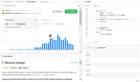 399daysofcodechallenge Reverseinteger Mathtricks Leetcodechallenge