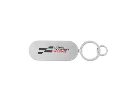 Mini Jcw New Logo Keyring Silver Stainless Steel Brushed 80275b54f34
