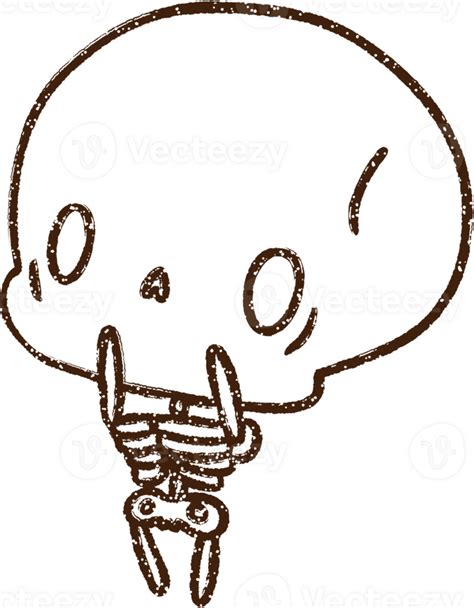 Halloween Skeleton Charcoal Drawing 45302569 Png